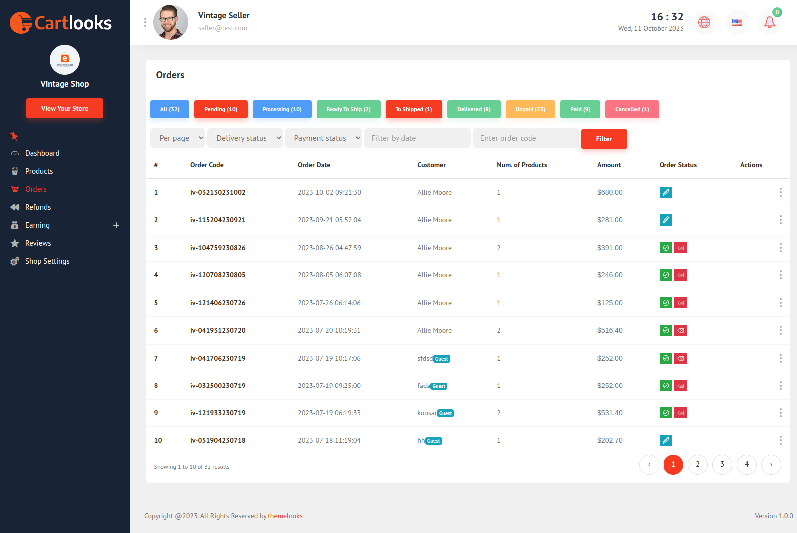 CartLooks | Laravel & VueJS Powered Multivendor Ecommerce CMS with PWA by themelooks